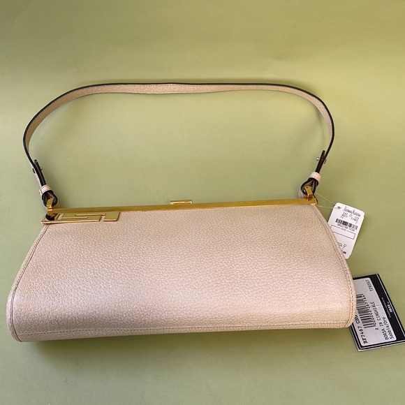 Versace | Bags | New Vintage Light Creamgold Versace Leather Shoulder ...